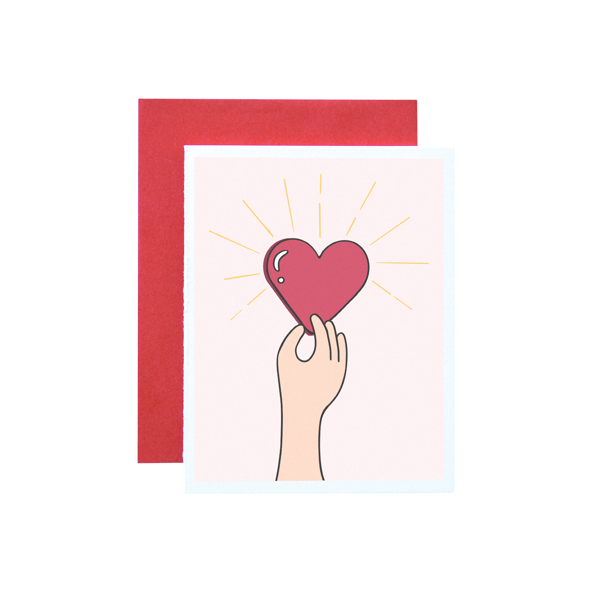 Holding Up Love Greeting Card | Ink Paper Crafts – Ink.Paper.Crafts