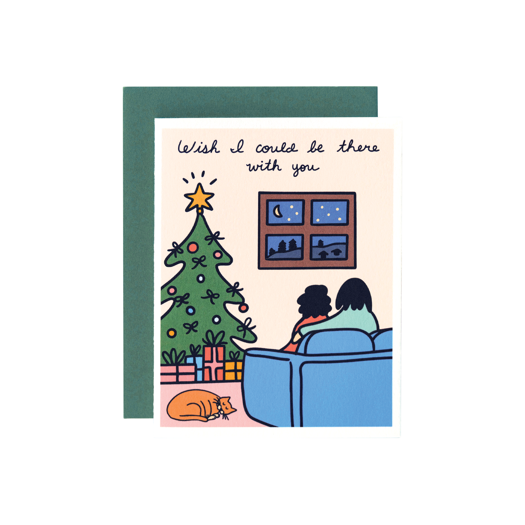 Wish I Could Be There Christmas Card | Ink Paper Crafts – Ink.Paper.Crafts