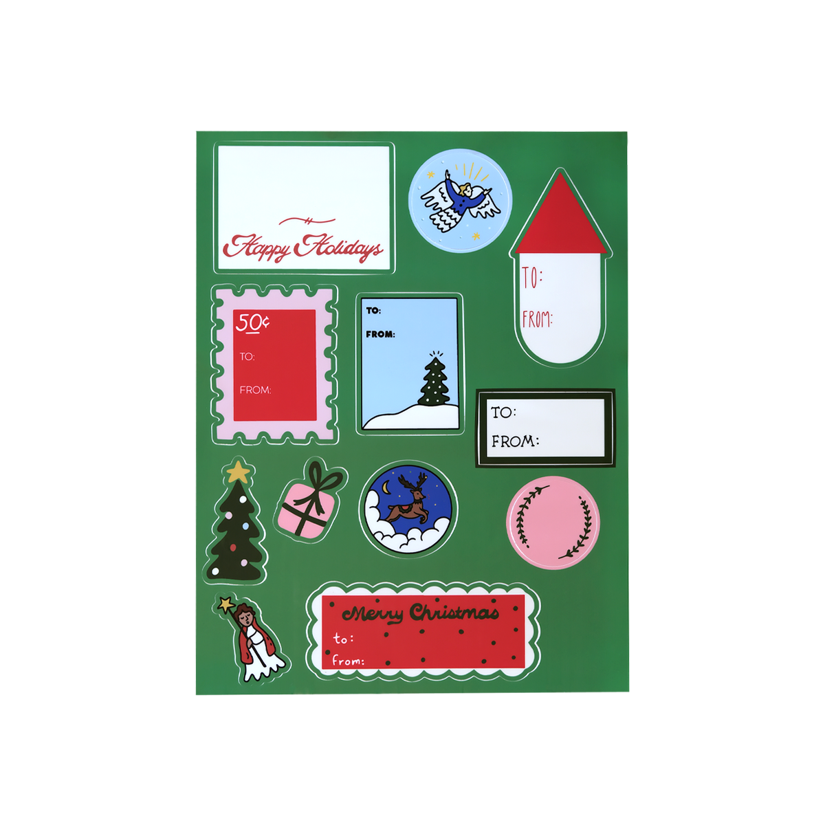 Holiday Tags Sticker Sheet | Ink Paper Crafts – Ink.Paper.Crafts